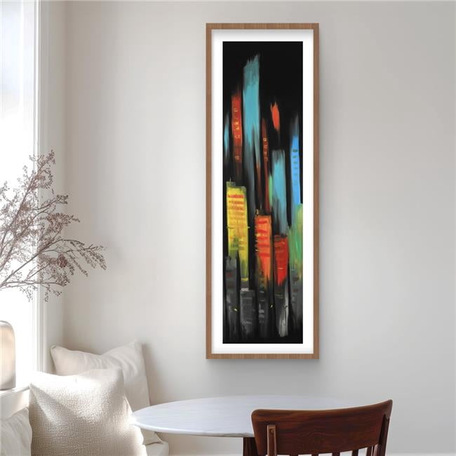 Begin Home Decor C1FM1648NI1661 16 x 48 in. Abstract Tall Buildings ...