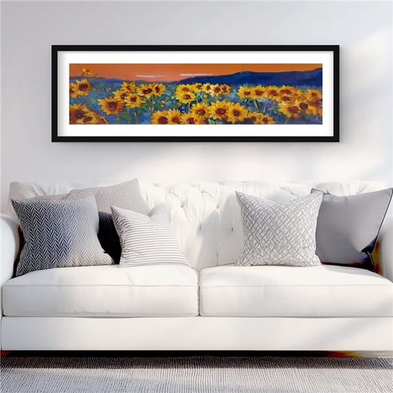 Begin Home Decor C1FM1648Q8BD9O 16 x 48 in. Sunflowers by Dawn - Green ...