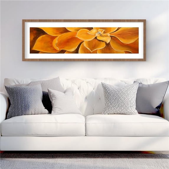 Begin Home Decor C1FM1648QWWZCK 16 x 48 in. Orange Flower Closeup ...