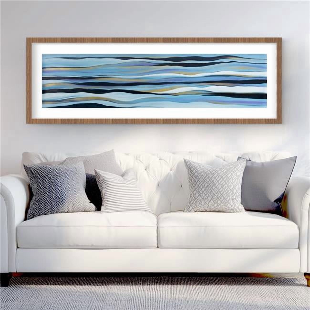 Begin Home Decor C1FM20604LC333 20 x 60 in. Blue Sweep - Framed Matted ...