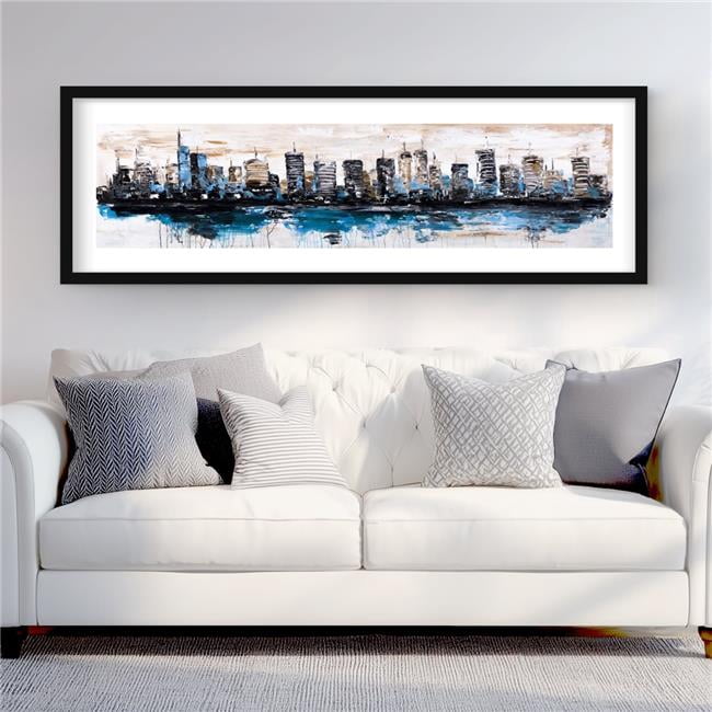 Begin Home Decor C1FM2060LPDGP1 20 x 60 in. Abstract City Reflection ...