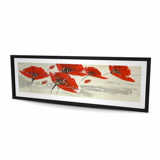 Begin Home Decor C1FM2060OMCLOD 20 x 60 in. Abstract Red Flowers in the ...