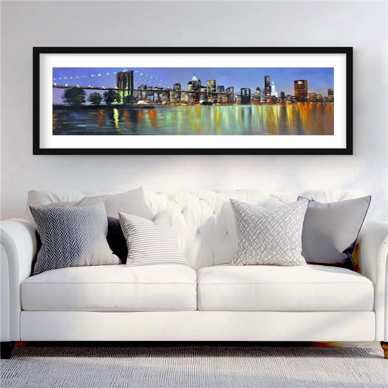 Begin Home Decor C1FM2060X0M1Y4 20 x 60 in. Colorful City with Bridge ...