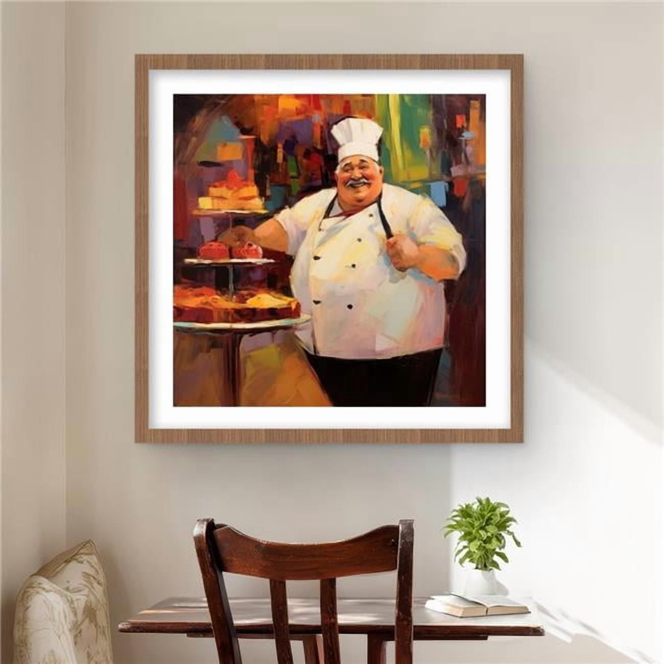 Begin Home Decor C1FM24242UBTAA 24 x 24 in. Jolly Chef - Contemporary ...