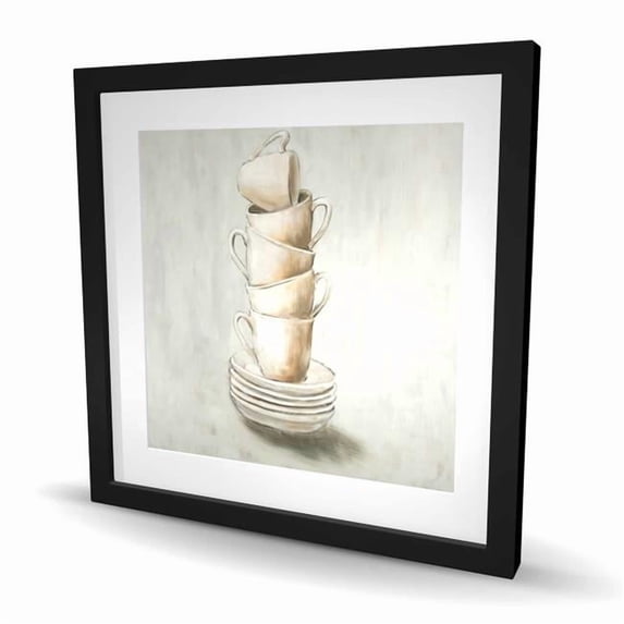 Begin Home Decor C1FM24242VUU1F 24 x 24 in. Stacked Cups - Object ...