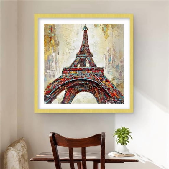 Begin Home Decor C1FM2424333BSZ 24 x 24 in. Abstract Eiffel Tower ...