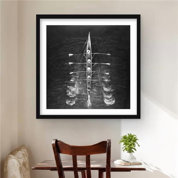 Begin Home Decor C1FM24244K819I 24 x 24 in. Rowing Boat - Monochrome ...