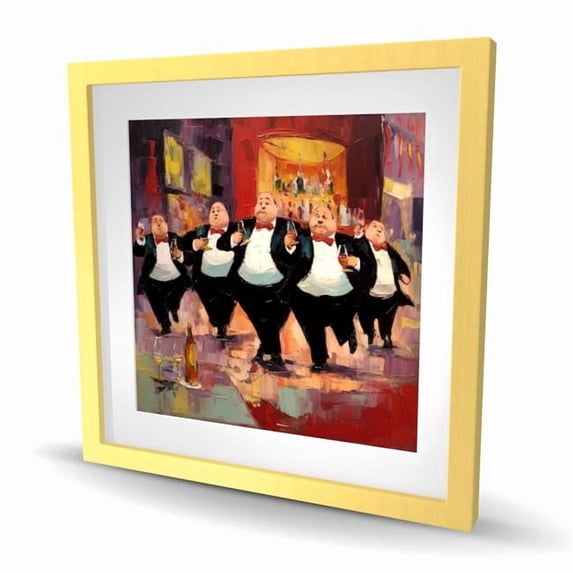 Begin Home Decor C1FM24245YY01Y 24 x 24 in. Distinguished Waiters ...