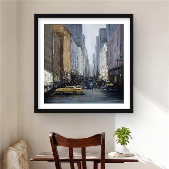 Begin Home Decor C1FM2424H6DHFG 24 x 24 in. In the City - Livingroom ...
