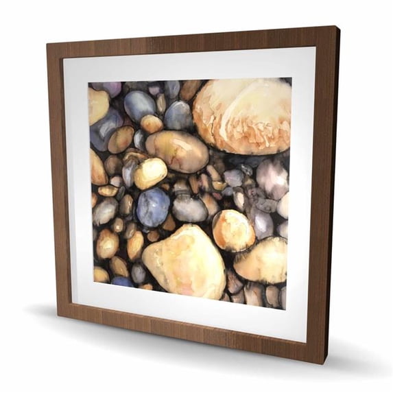 Begin Home Decor C1FM2424ICF0JQ 24 x 24 in. Small Pebbles - Brown ...