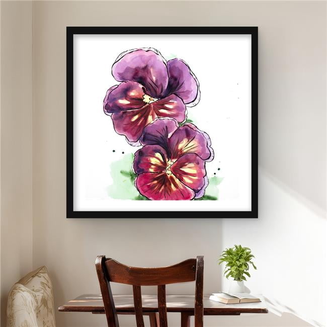 Begin Home Decor C1FM2424TIAQSZ 24 x 24 in. Two Blossoming Orchid Wavy ...
