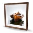 Begin Home Decor C1FM2424WW49TH 24 x 24 in. Rowboat on Calm Water ...