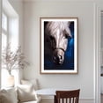 Begin Home Decor C1FM24368OKT39 24 x 36 in. White Horse on Blue ...
