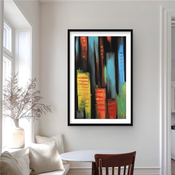 Begin Home Decor C1FM2436HGEX6W 24 x 36 in. Abstract Tall Buildings ...