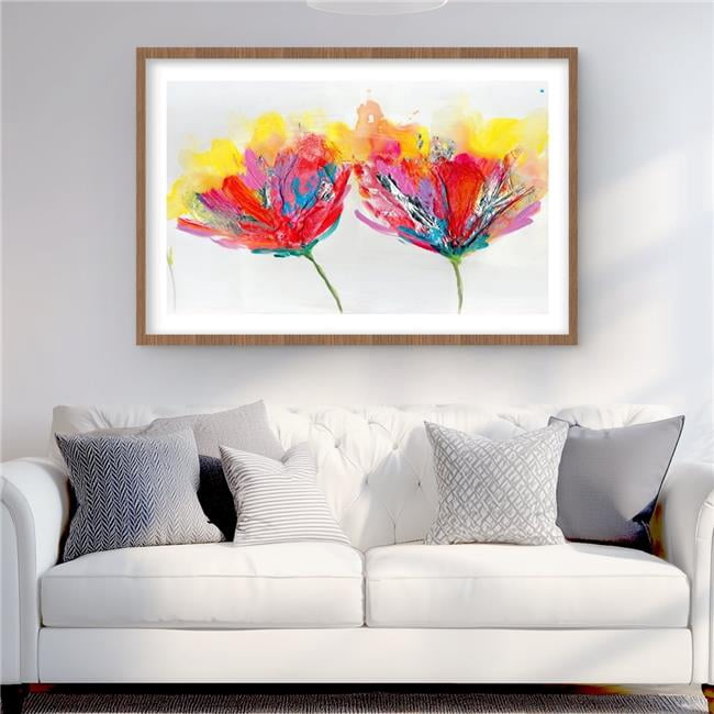 Begin Home Decor C1FM2436IZ8H7A 24 x 36 in. Colorful Flowers with ...