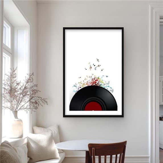 Begin Home Decor C1FM2436N7HSCQ 24 x 36 in. Notes Escaping From A Vinyl ...
