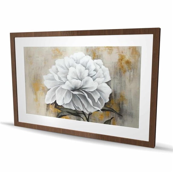 Begin Home Decor C1FM2436N8KVGN 24 x 36 in. White Peony Rustic Floral ...