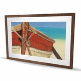 Begin Home Decor C1FM2436OA5OSH 24 x 36 in. Tied Up Rowing Boat - Beach ...