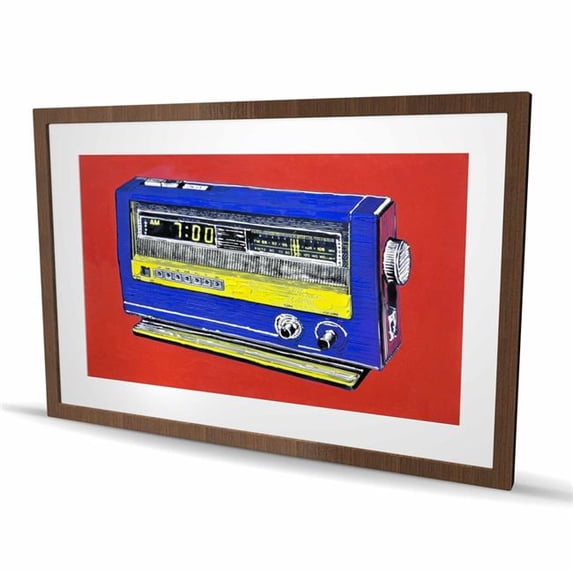 Begin Home Decor C1FM2436PAEO9T 24 x 36 in. Retro Radio Alarm - Retro ...