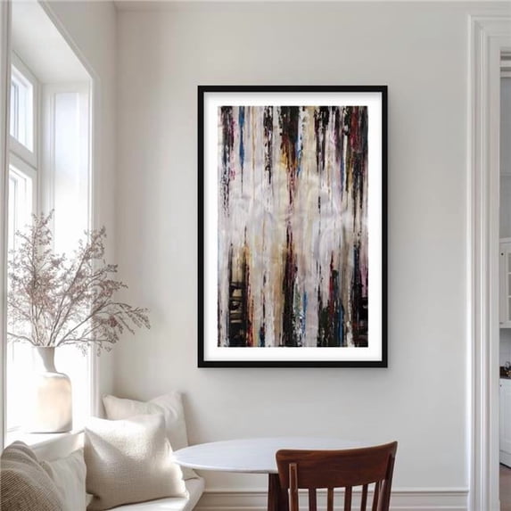 Begin Home Decor C1FM2436R8IQRW 24 x 36 in. Abstract Runny Paint ...