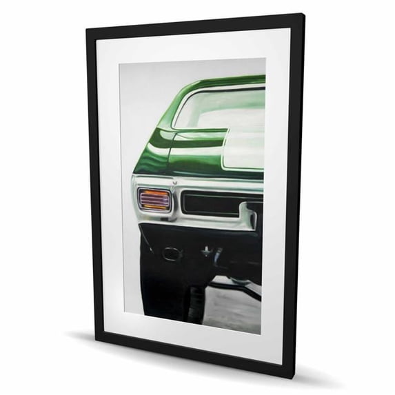 Begin Home Decor C1FM2436S7OYT0 24 x 36 in. Classic Dark Green Car ...
