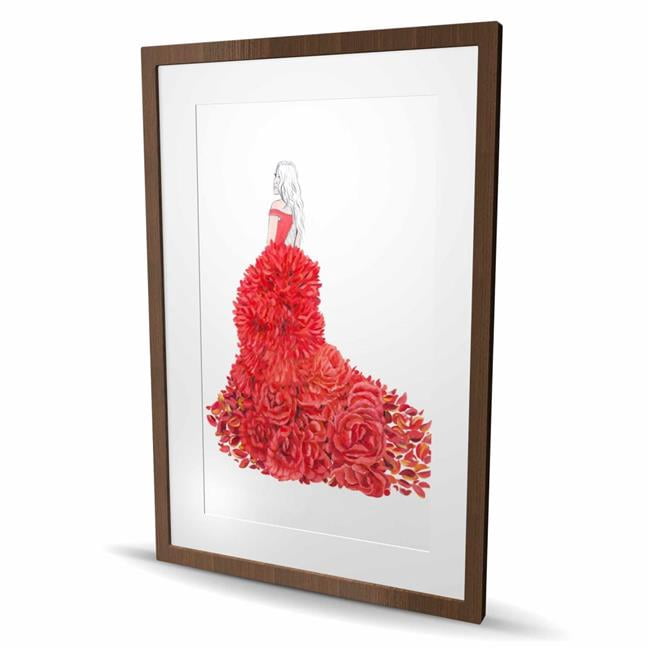 Begin Home Decor C1FM2436SA3STK 24 x 36 in. Flower Dress - Romantic ...