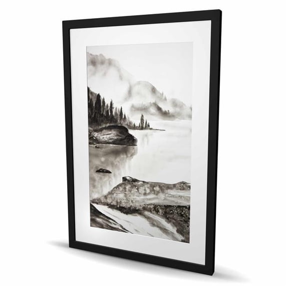 Begin Home Decor C1FM2436Z376F4 24 x 36 in. Peaceful Landscape - Trees ...