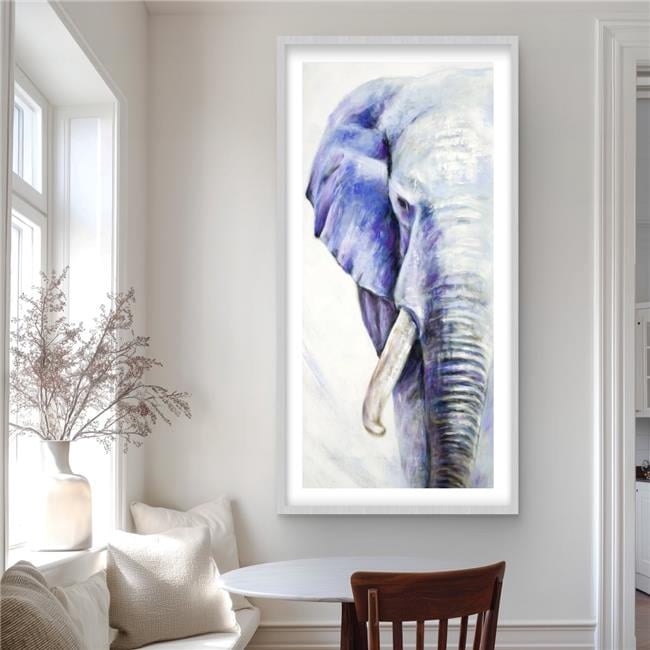 Begin Home Decor C1FM24484D245Q 24 x 48 in. Blue Elephant Bohemian ...