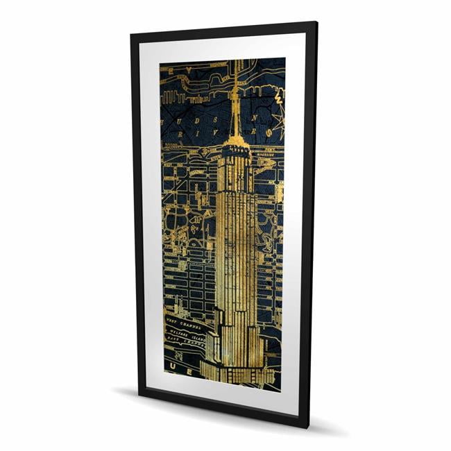 Begin Home Decor C1FM2448F5PURW 24 x 48 in. Gold City Blue Print - Blue ...