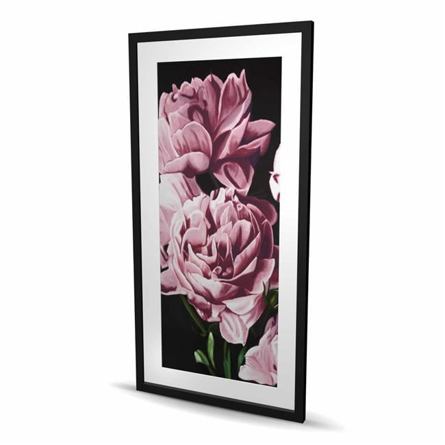 Begin Home Decor C1FM2448MEC9QL 24 x 48 in. Pink Peonies - Framed ...