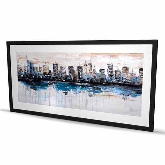 Begin Home Decor C1FM2448MH066E 24 x 48 in. Abstract City with ...