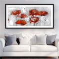 Begin Home Decor C1FM2448UTHOFS 24 x 48 in. Abstract Poppies - Floral ...
