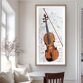 Begin Home Decor C1FM2448V0PBHJ 24 x 48 in. Violin on Music Sheet ...