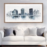 Begin Home Decor C1FM2448VHA7FL 24 x 48 in. Texturized Blue Colors ...