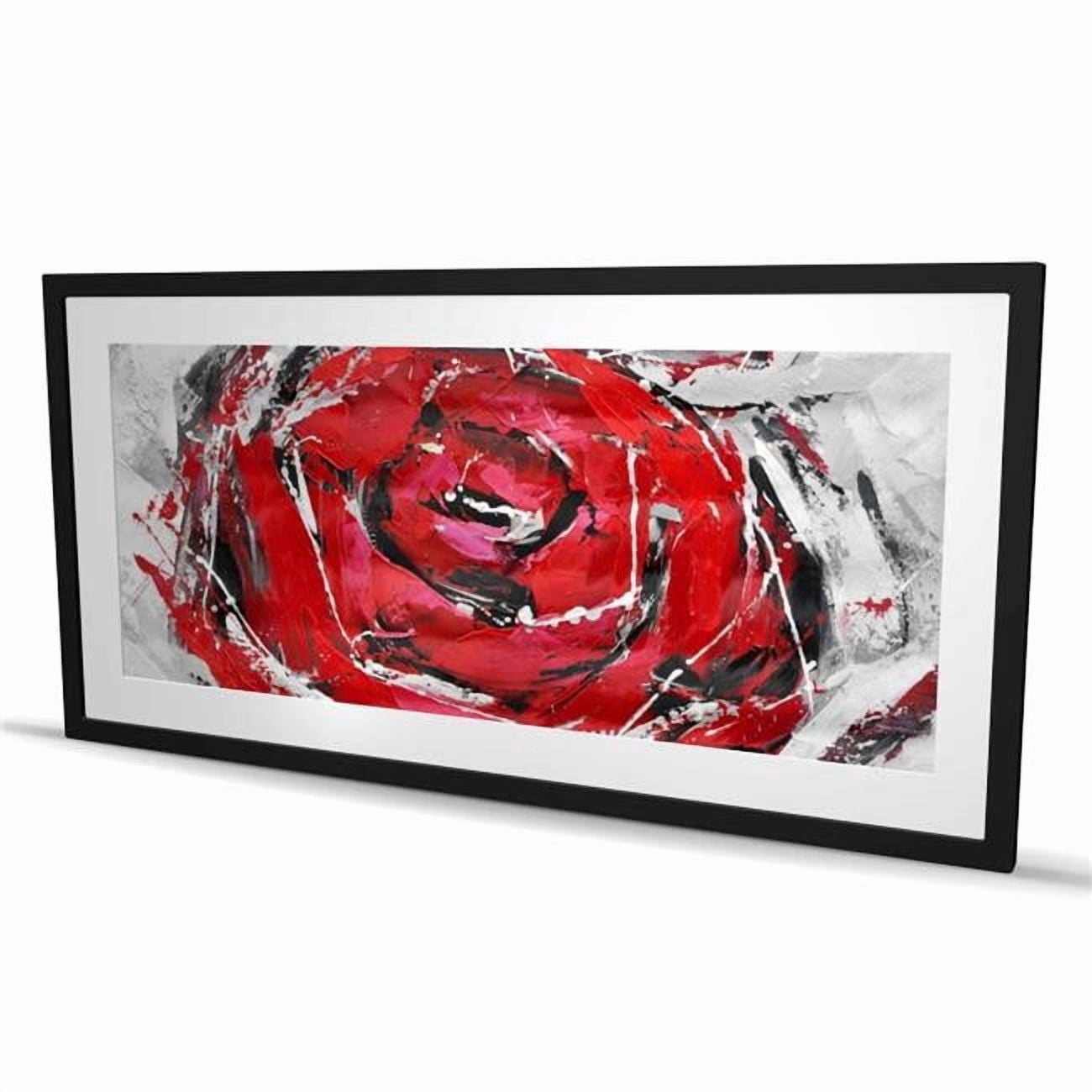 Begin Home Decor C1FM2448W9SINI 24 x 48 in. Abstract Red Roses - Gray ...