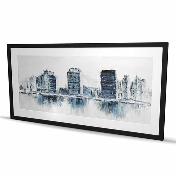 Begin Home Decor C1FM2448WXX6TE 24 x 48 in. Texturized Blue Colors ...