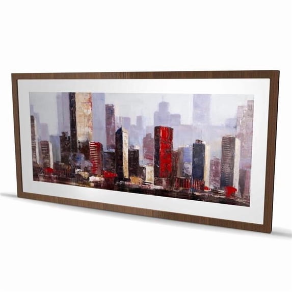 Begin Home Decor C1FM2448XVOKMK 24 x 48 in. Red Cities Framed Matted ...