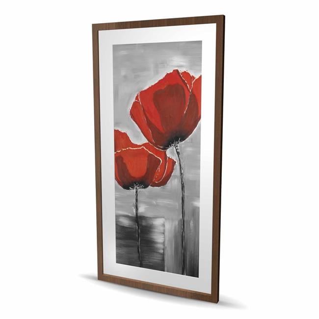 Begin Home Decor C1FM2448YJX7BN 24 x 48 in. Two Red Flowers on ...
