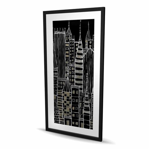Begin Home Decor C1FM2448YSOG2K 24 x 48 in. Illustrative Dark City ...
