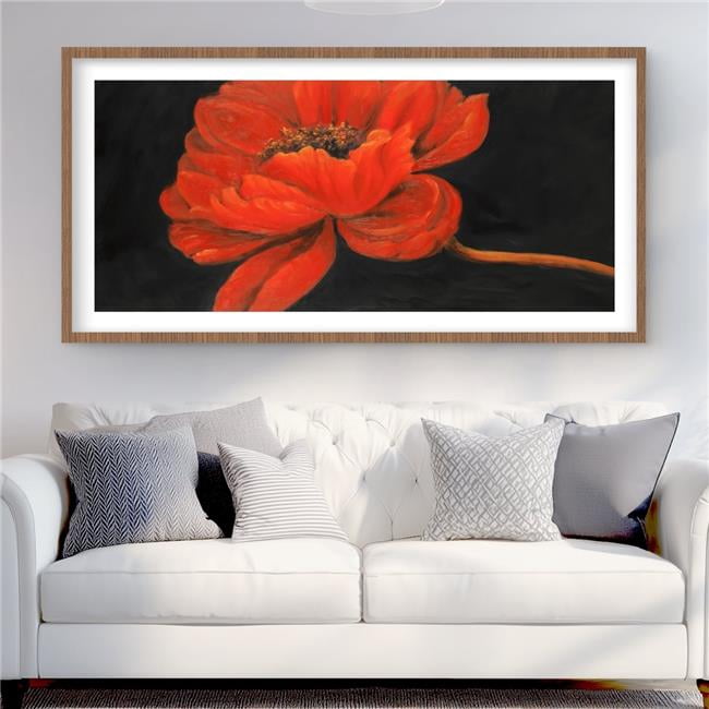 Begin Home Decor C1FM2448YVK27R 24 x 48 in. Red Petal Flower Print ...