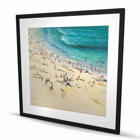 Begin Home Decor C1FM363622JH4J 36 x 36 in. Summer Crowd At the Beach ...