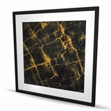 Begin Home Decor C1FM36362B4CVW 36 x 36 in. Black & Gold Marble Living ...