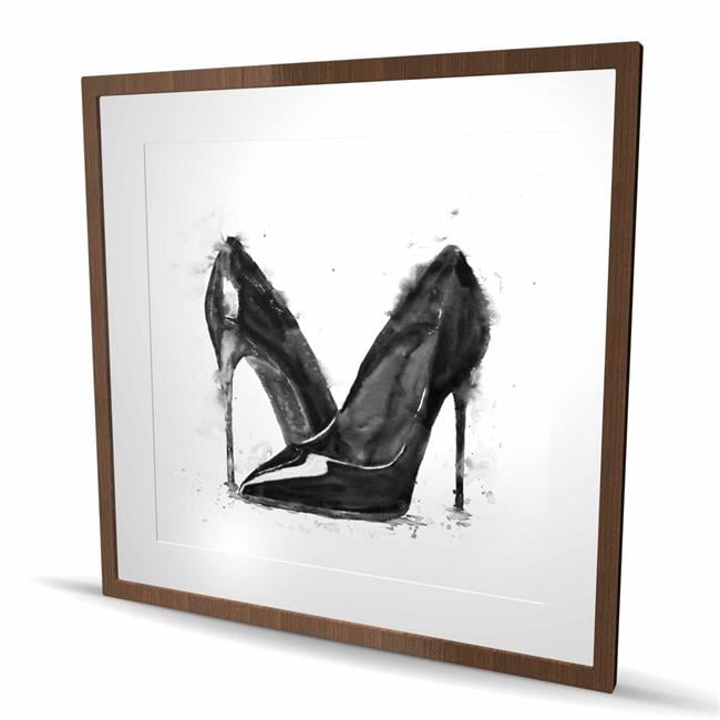 Begin Home Decor C1FM36364GB40I 36 x 36 in. Black High Heels Shoes ...