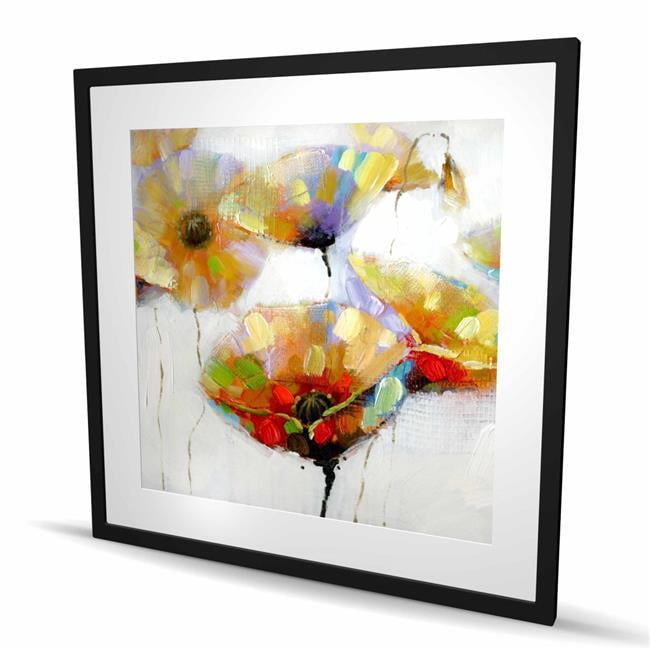 Begin Home Decor C1FM36365K9N6M 36 x 36 in. Color Spotted Flowers ...