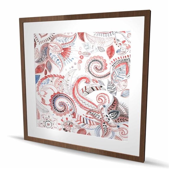Begin Home Decor C1FM36365ULC77 36 x 36 in. Paisley Pattern - Framed ...