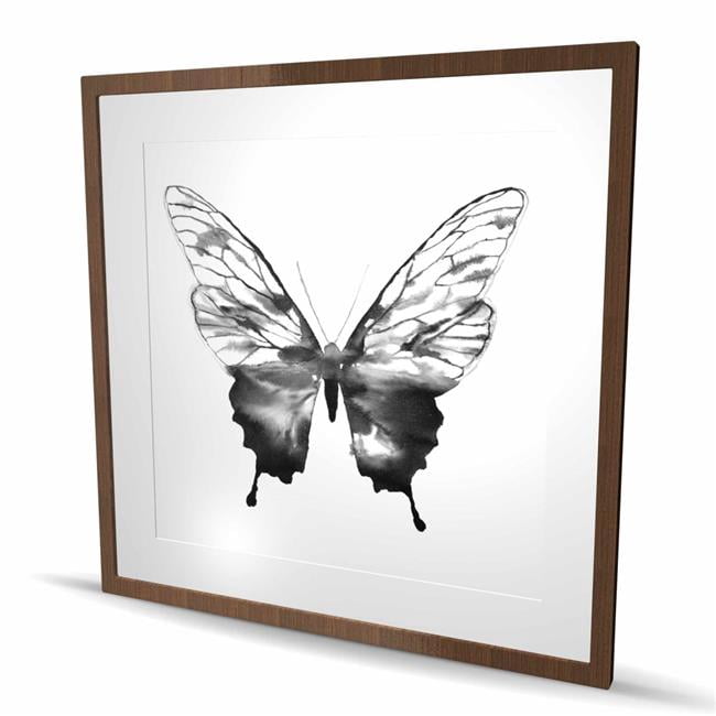 Begin Home Decor C1FM36366XZK0L 36 x 36 in. Black Butterfly Sketch ...