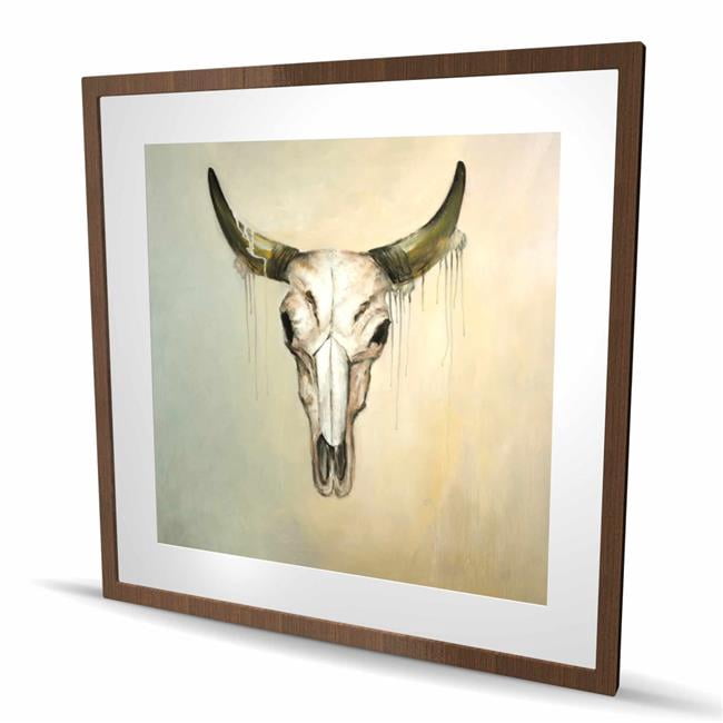 Begin Home Decor C1FM36368P47L5 36 x 36 in. Color Fading Bull Skull ...