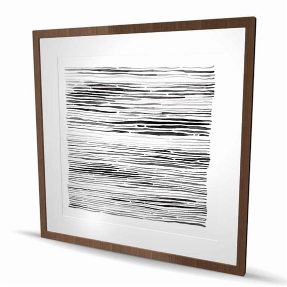 Begin Home Decor C1FM3636C0SFJ6 36 x 36 in. Gray Grooves - White ...