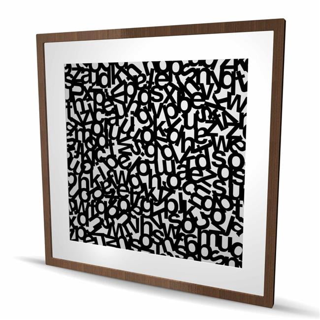 Begin Home Decor C1FM3636CVVECU 36 x 36 in. Alphabet Monochrome Framed ...