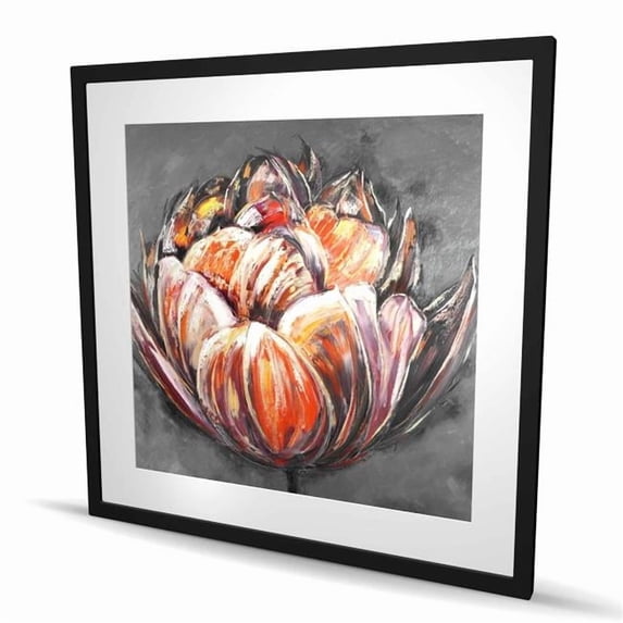 Begin Home Decor C1FM3636DEUIP3 36 x 36 in. Double & Abstract Orange ...